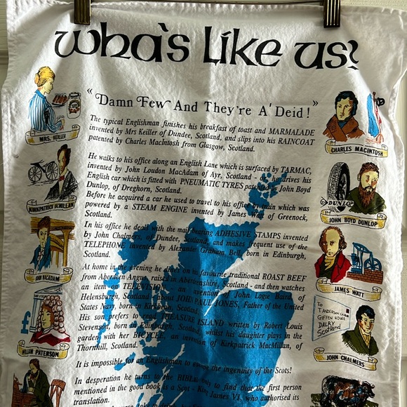 Kitchen | Vintage Scottish Scotland Linen Tea Towel | Poshmark